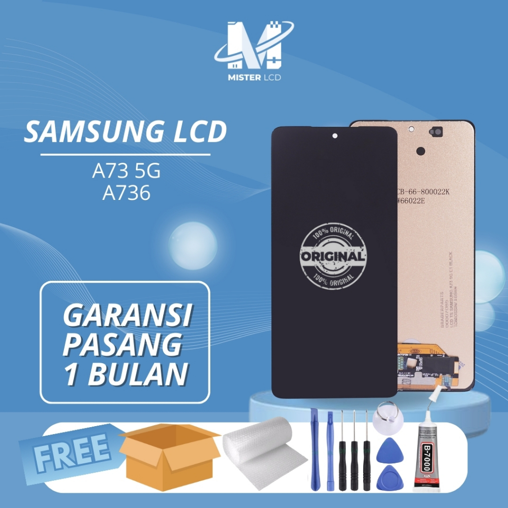 Jual LCD SAMSUNG A73 5G / A736 FULLSET ORIGINAL FREE LEM + OPENING SET ...