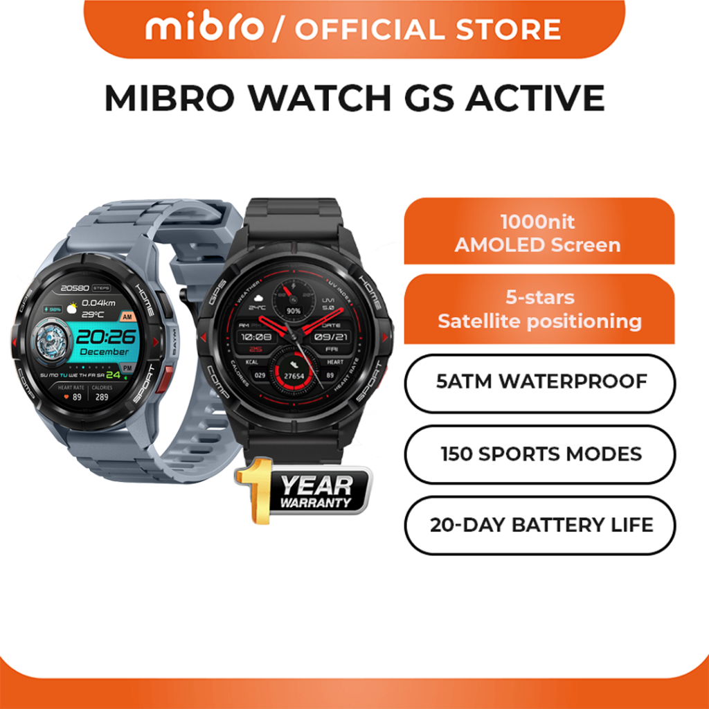 Jual Mibro Official Gs/Gs Active/Gs Pro Sport Smartwatch 1.43'Inch ...