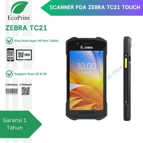Jual ECOPRINT SCANNER BARCODE PDA ZEBRA TC21 TOUCH MOBILE COMPUTER ANDROID | Shopee Indonesia