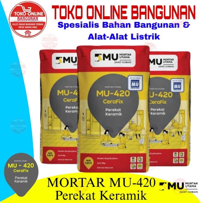 Jual MORTAR UTAMA MU-420 CERAFIXX PEREKAT KERAMIK ( KHUSUS INSTANT ...