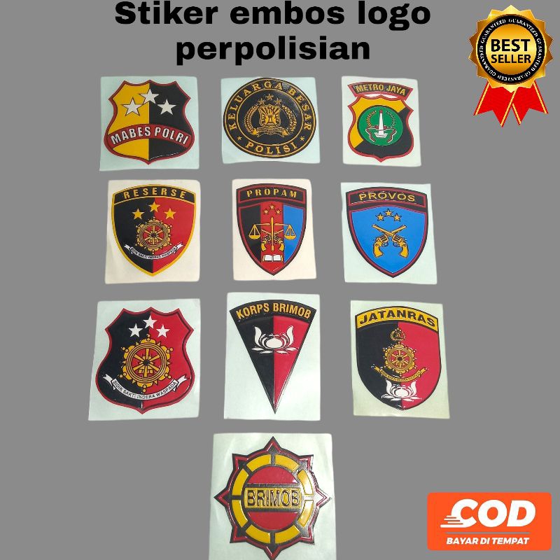 Jual stiker embos logo POLISI, stiker embos logo polri, stiker embos ...