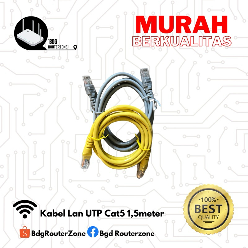 Jual Kabel Lan cable internet UTP RJ45 Cat5e Cat5 panjang 1.5meter ...