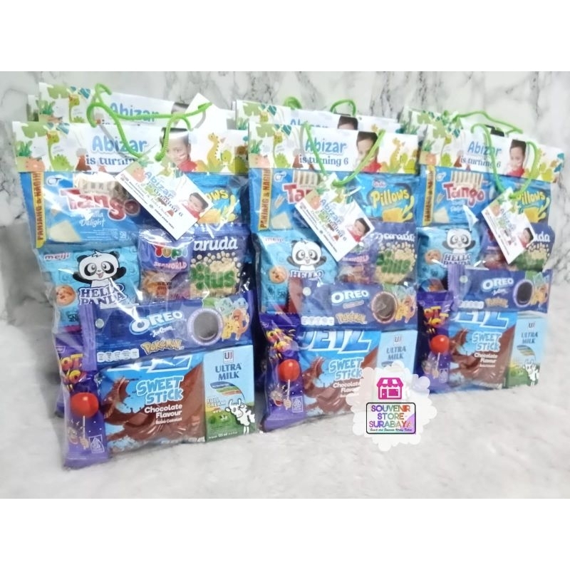 Jual Hamper snack serba biru kode TN1B || Snack tini wini serba biru ...