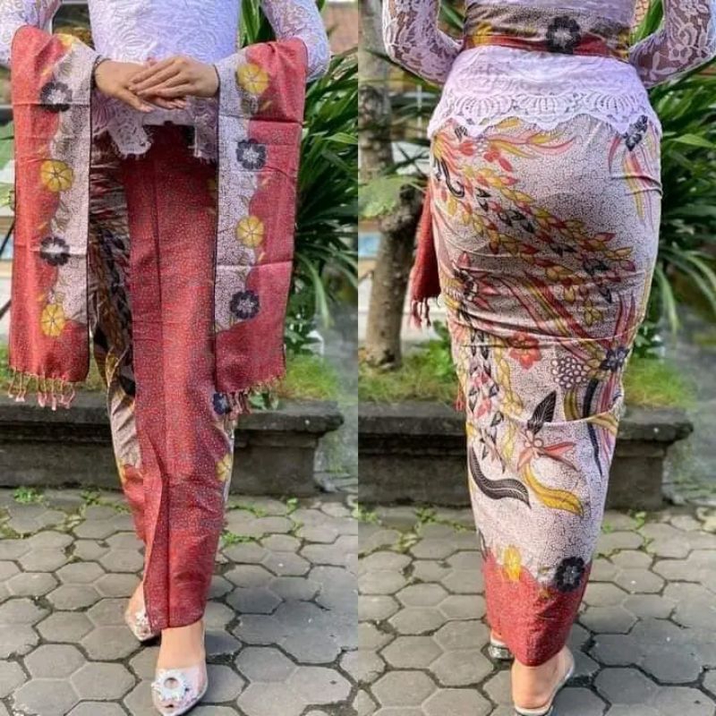 Jual Kamen batik set selendang motif baru | Shopee Indonesia