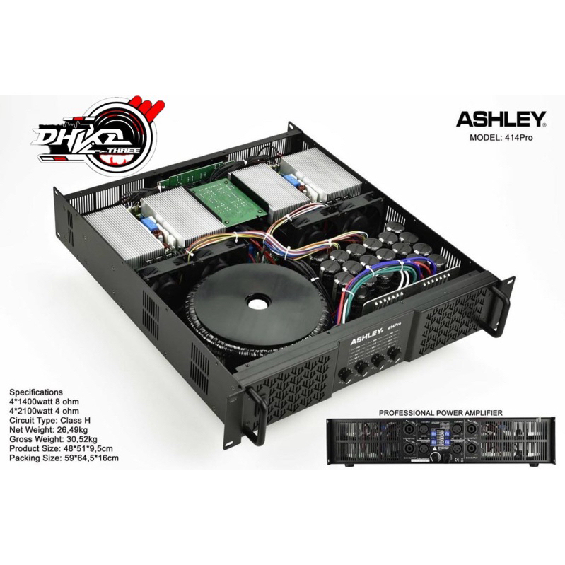 Jual POWER ASHLEY 414 PRO CLASS H 4 CHANNEL / POWER ASHLEY 414PRO 4 ...