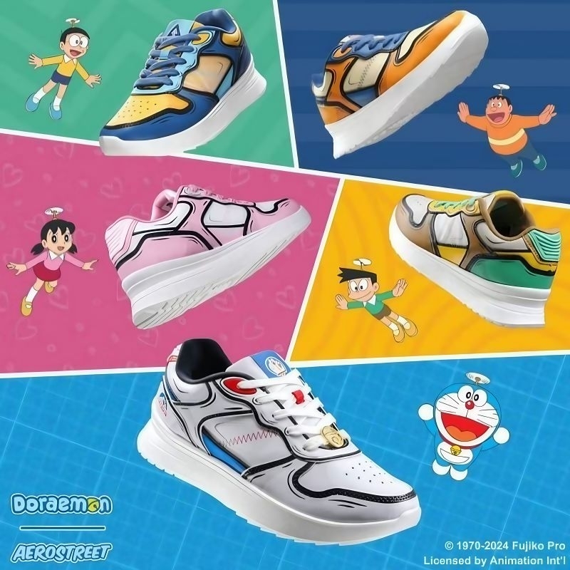 Jual Sepatu Aerostreet X Doraemon 37-44 Limited Original 100% | Shopee ...