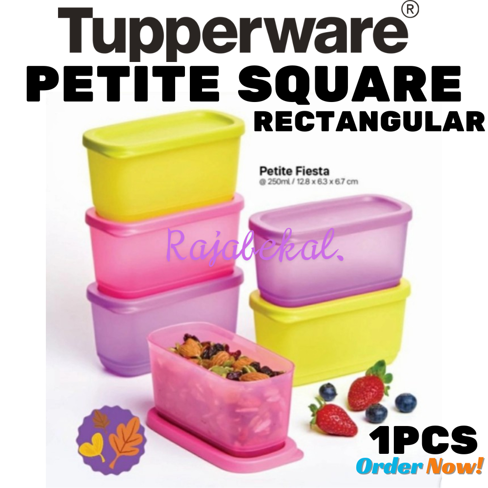 Jual PROMO Tupperware Petite Square Rectangular ECER 1pcs warna acak ...