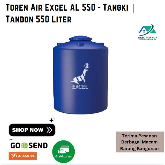 Jual Toren Air Excel AL 550 - Tangki | Tandon 550 Liter | Shopee Indonesia