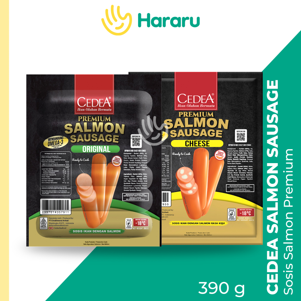 Jual CEDEA Sosis Salmon Premium Salmon Sausage 390 Gram | Shopee Indonesia