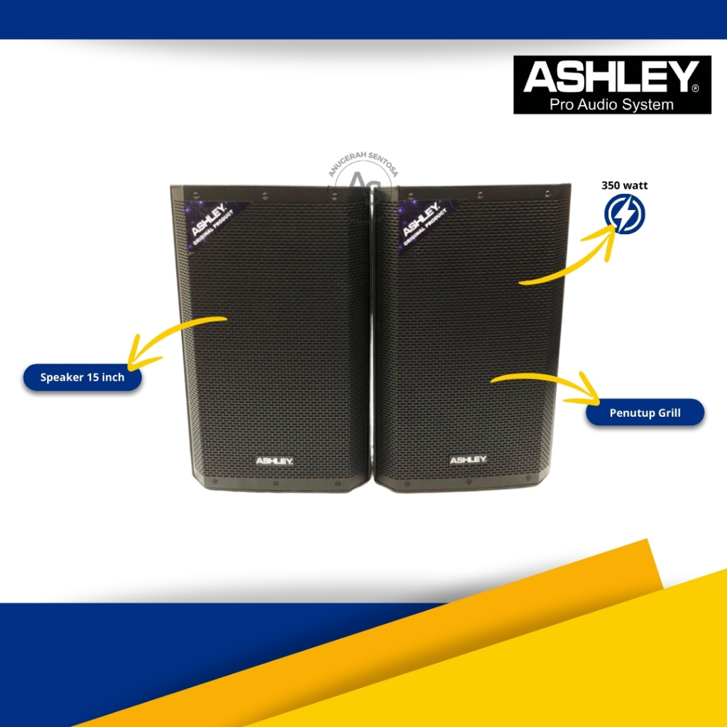 Jual Speaker Aktif Bluetooth Ashley ACT 600 Pro Ukuran 15 Inch Original | Shopee Indonesia