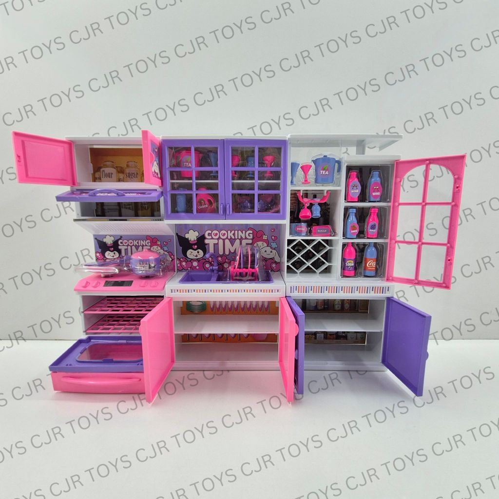 Jual Happy Kitchen Set Lemari Dapur Anak 3 in 1 Kuromi Lemari Oven ...