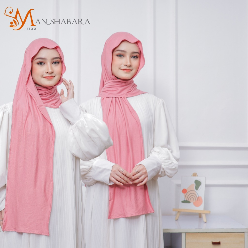 Jual Pashmina Ovale Rayon Spandex Plus Inner Instan/Hijab Oval Inner ...
