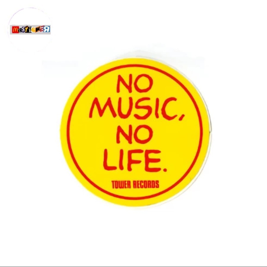 Jual sticker No Music No Life Tower Records logo stiker | Shopee Indonesia