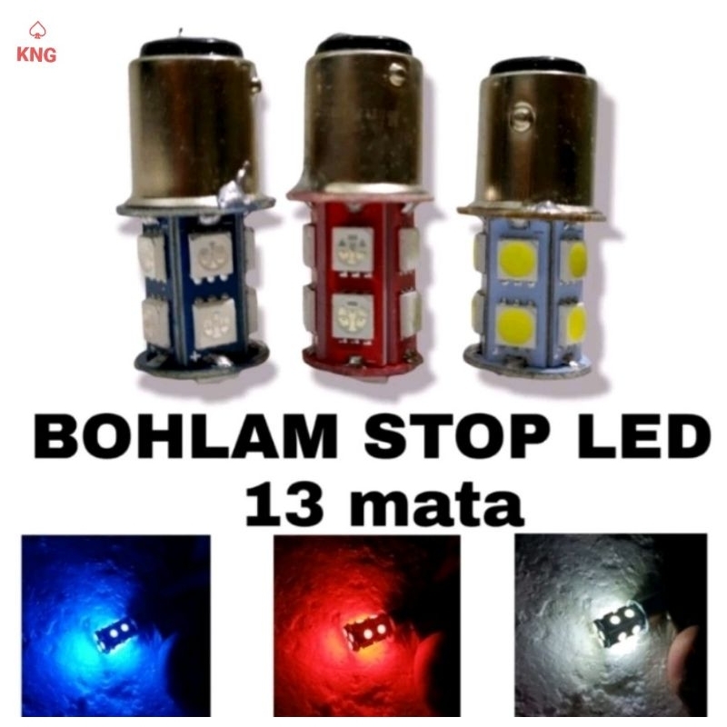 Jual Lampu Stop Rem Motor LED Strobo Kedip 13 Mata Model Jagung ...