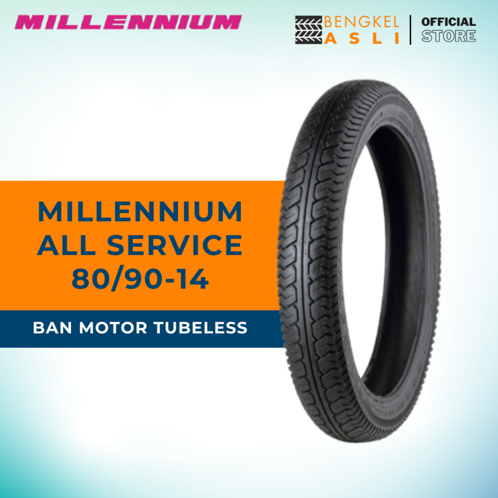 Jual Ban Motor MILLENNIUM ALL SERVICE Ring 14 80/90-14 Tubeless (TL ...