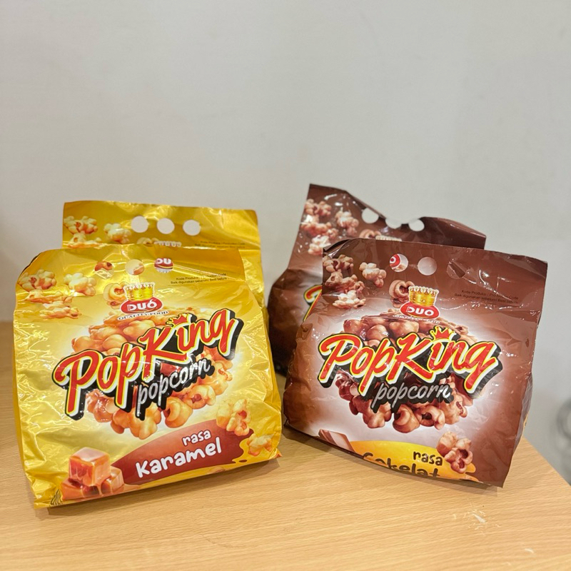 Jual POP KING - POPCORN VARIANT RASA CARAMEL DAN COKELAT 200gram ...
