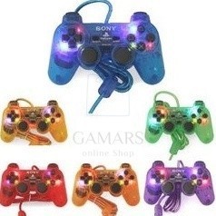 Jual stik ps2 /stick ps 2/ playstation 2 tw TRANSPARAN LAMPU- SONY ...