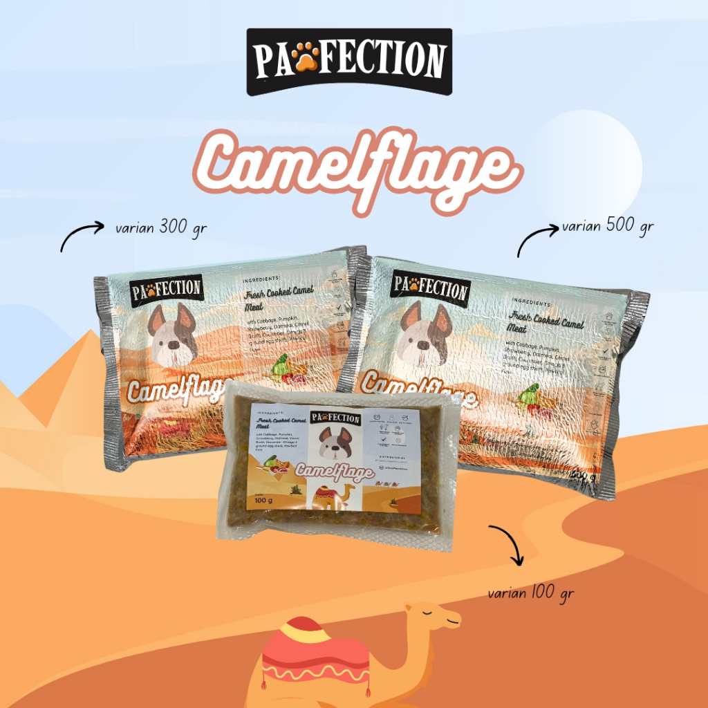 Jual PAWFECTION CAMELFLAGE NATURAL SLOW COOKED DOG FOOD CAMEL/DAGING ...