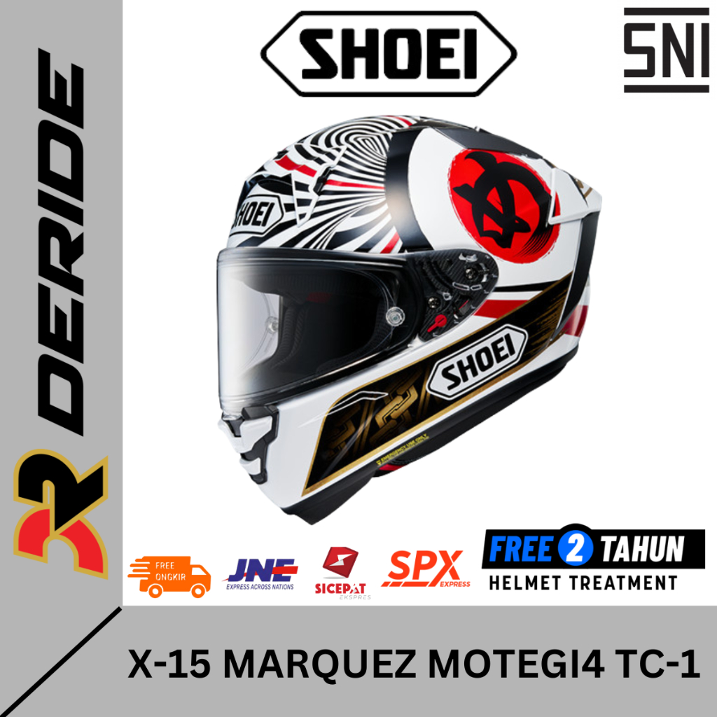 Jual Shoei X15 Marquez Motegi 4 Premium Helmet Full Face SNI Original ...