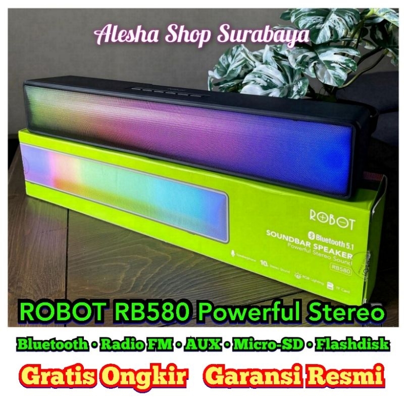 Jual (GARANSI) ROBOT RB580 Soundbar TV Speaker Bluetooth RGB 10W Ultra ...