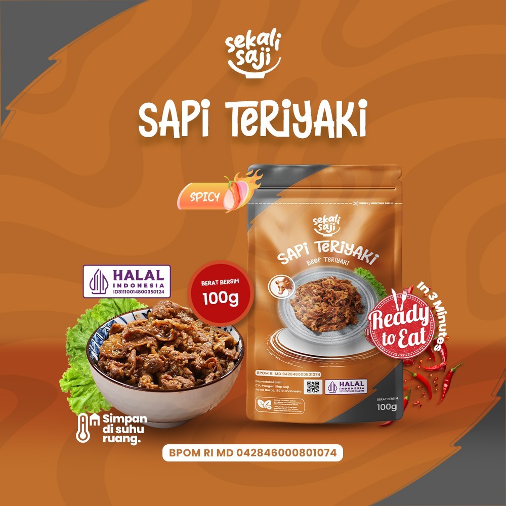 Jual SEKALI SAJI Lauk Matang Siap Saji Sapi Teriyaki 100gr Lauk Instan ...