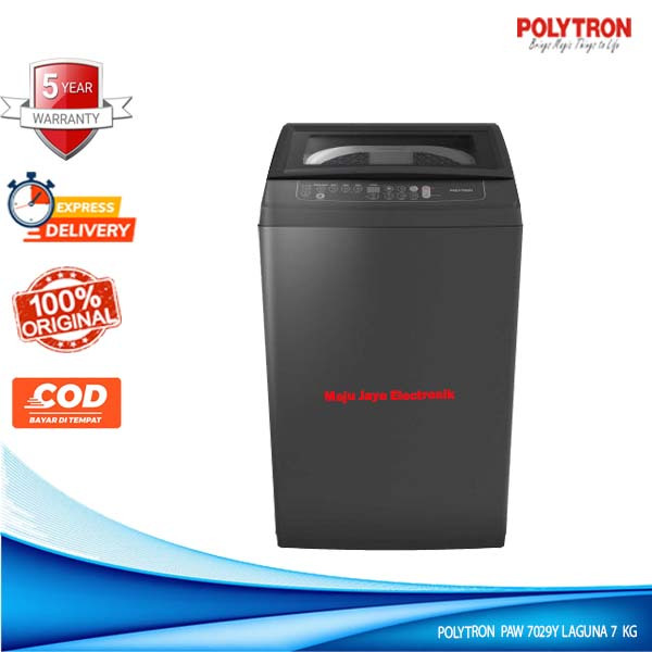 Jual Mesin Cuci 1 Tabung POLYTRON PAW 7029 Y LAGUNA Series Zeromatic 7 ...