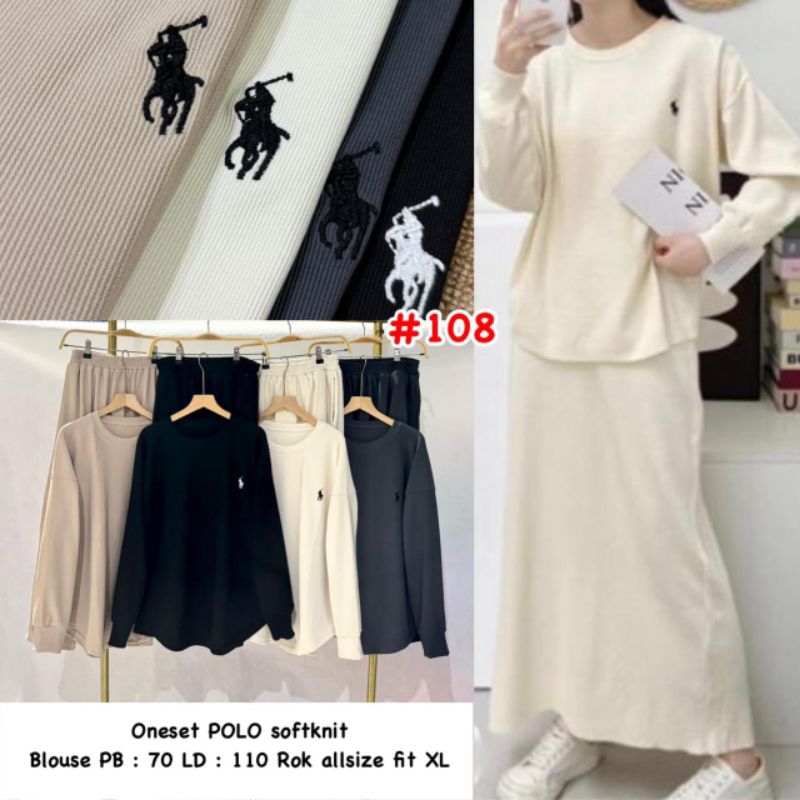 Jual Rasha Fashion ~ Polo Set | One set Rok | Polo Premium | Setelan ...