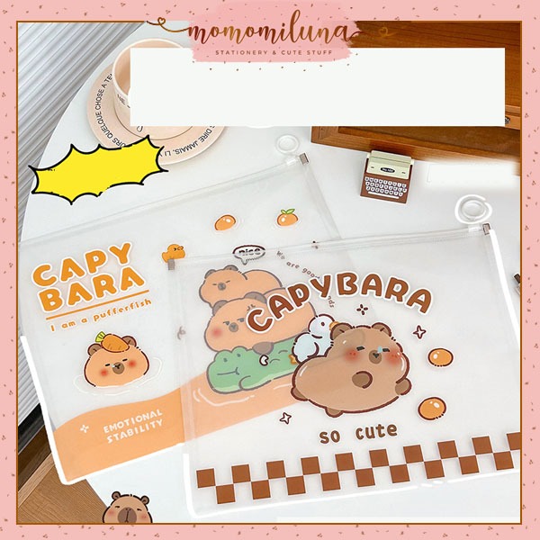 Jual Zipperbag big capybara map file folder organizer lucu cute HB1792 ...