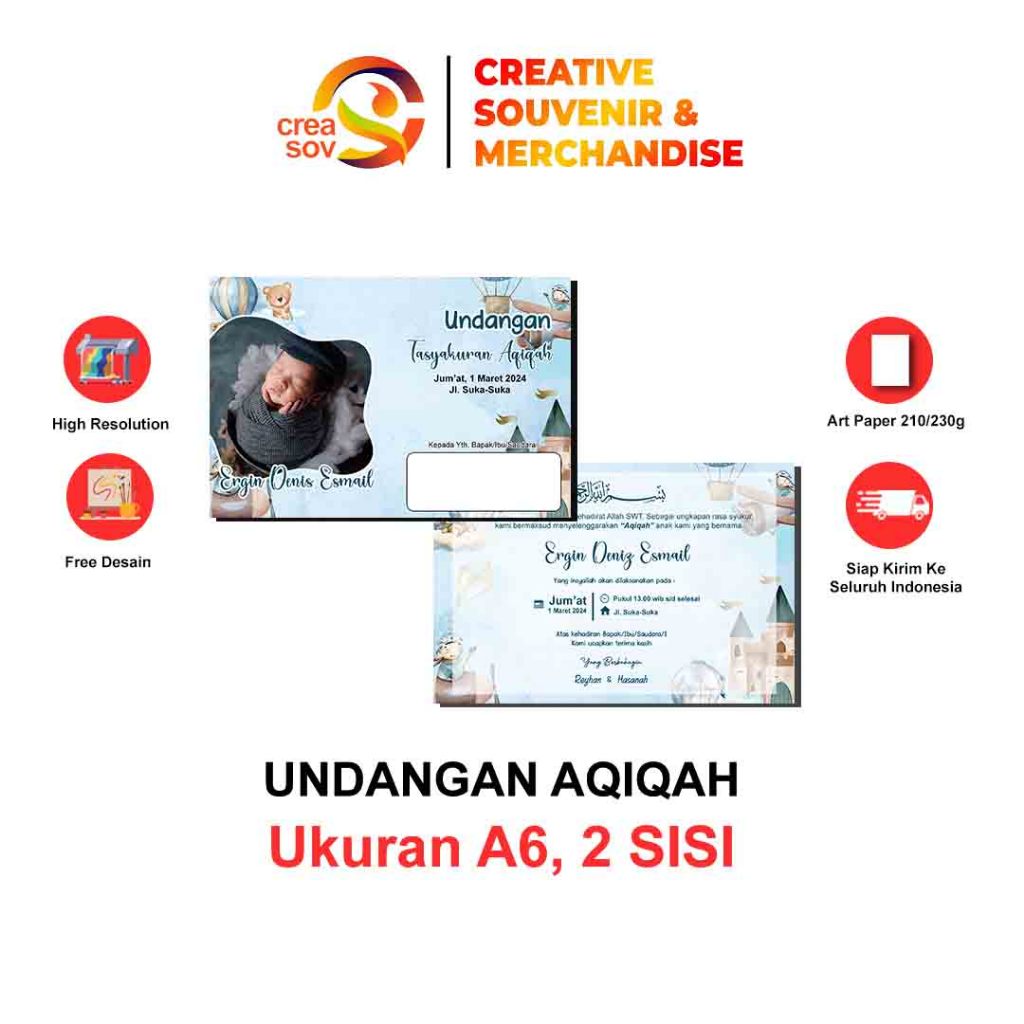 Jual Creasov - Undangan Aqiqah Bolak Balik Termurah Cetak Kartu Tasyakuran Aqiqah Free Desain ...