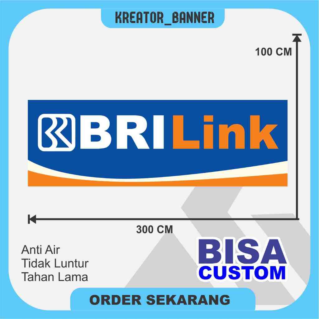 Jual BANNER SPANDUK BRI LINK CUSTOM SESUAI SELERA | Shopee Indonesia