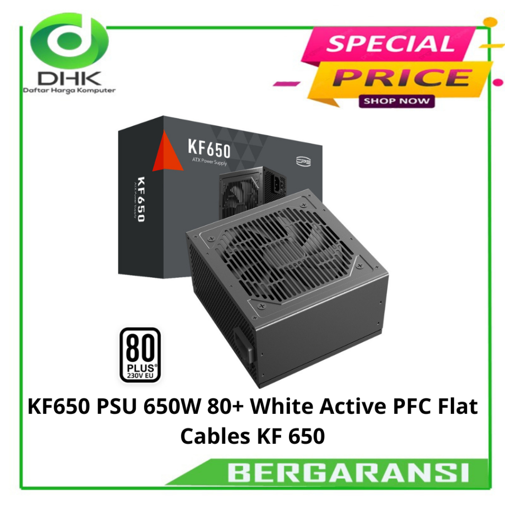 Jual PSU PCCOOLER KF650 650W 80+ White Power Supply PC Cooler 650 Watt ...