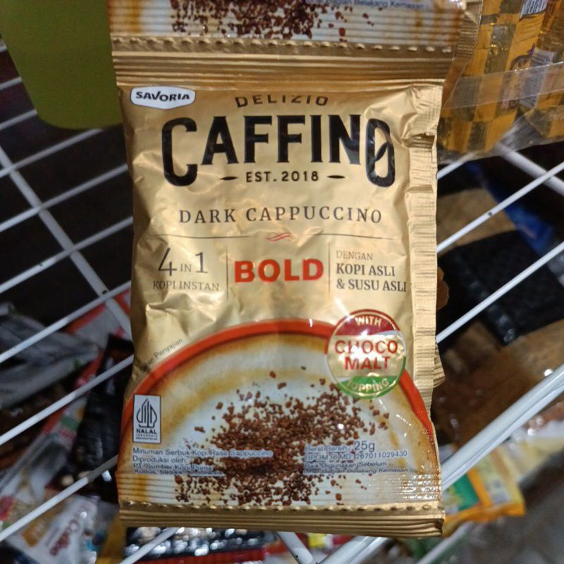 Jual Delizio Caffino Dark Cappuccino 1 Renceng 10 Sachet Pcs Bold ...