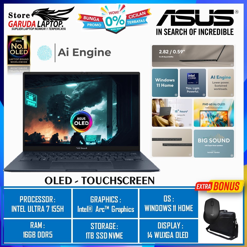 Jual Asus Zenbook 14 Q425MA Intel Ultra 7 155H RAM 16GB DDR5 1TB SSD ...