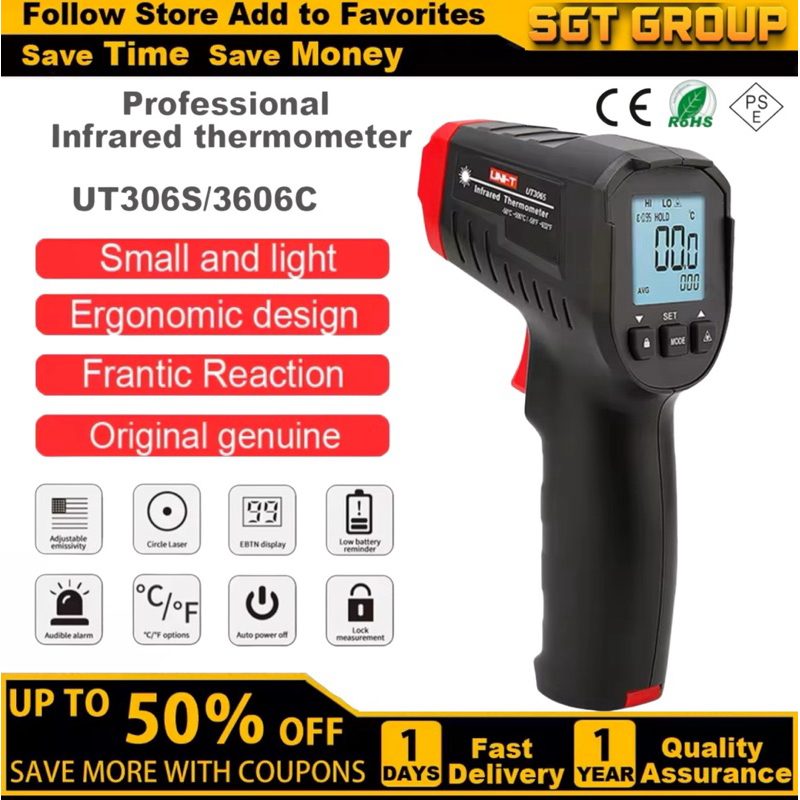 Jual Infrared Thermometer UNI-T UT306S Gun Termometer UNIT UT-306S Termogun UT 306S UNI T IR ...