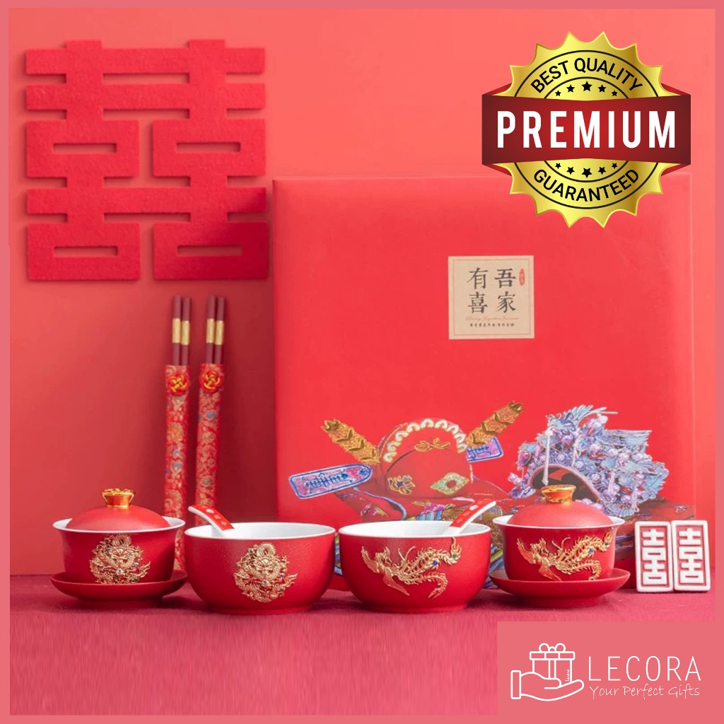 Jual LECORA Mangkok + Cangkir Ceramic Set Chinese PHANGTEH / SANGJIT ...