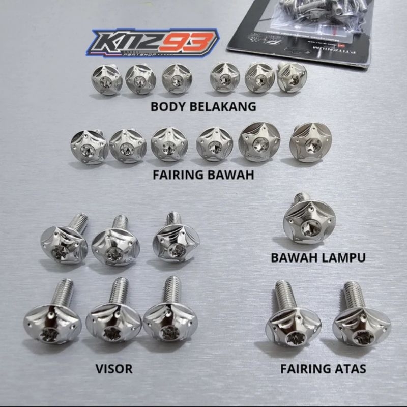 Jual BAUT FULL BODY NINJA RR new PROBOLT stainless 304 model START P ...