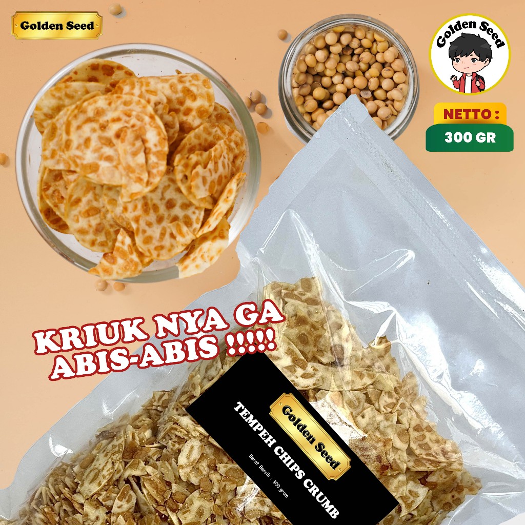 Jual REMAHAN KERIPIK TEMPE 300 GR ORIGINAL & SPICY | TEMPEH CHIPS CRUMB ...