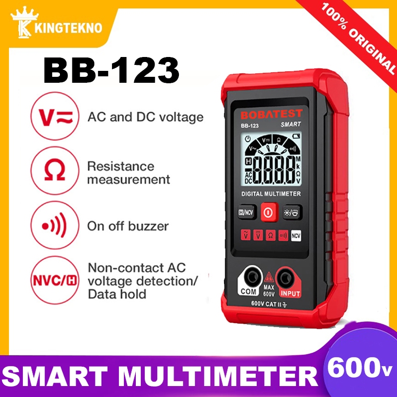 Jual Multimeter Digital Pengukur Tegangan Listrik 600V AC DC Smart ...