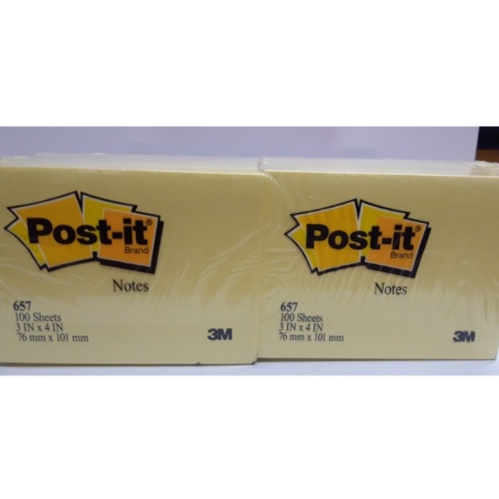 Jual ORDER SAJA GAN 3M post it Sticky Notes 657 yellow notes 3x4 ...