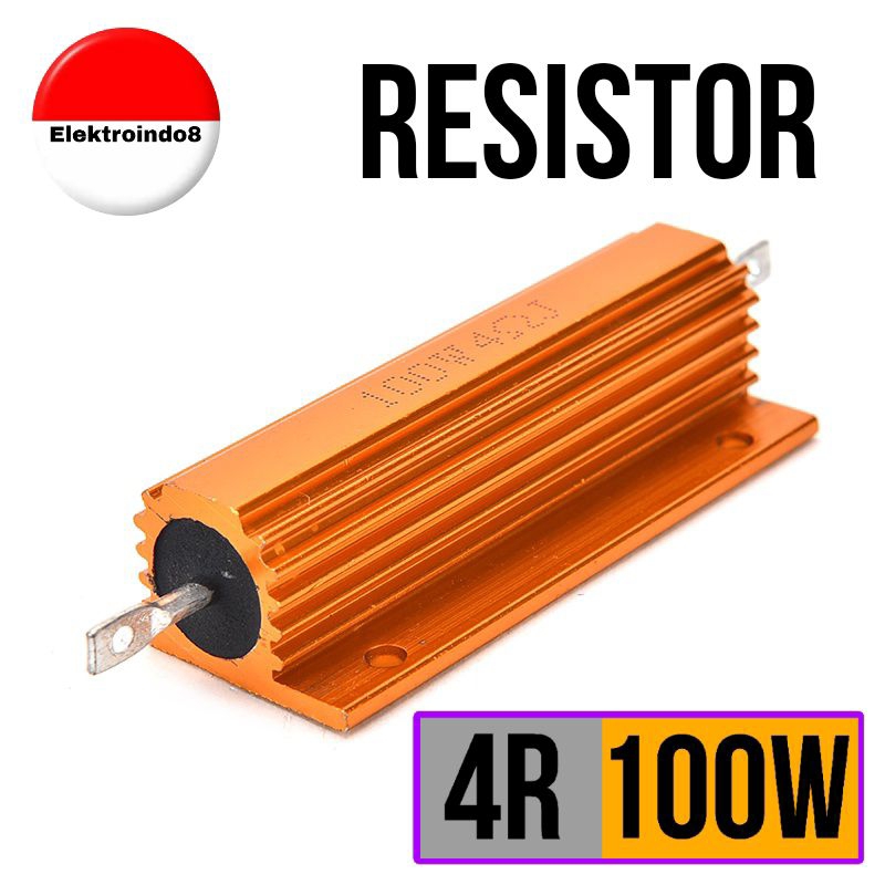 Jual resistor 100w 4ohm alumunium case kuning dummy load speaker ...