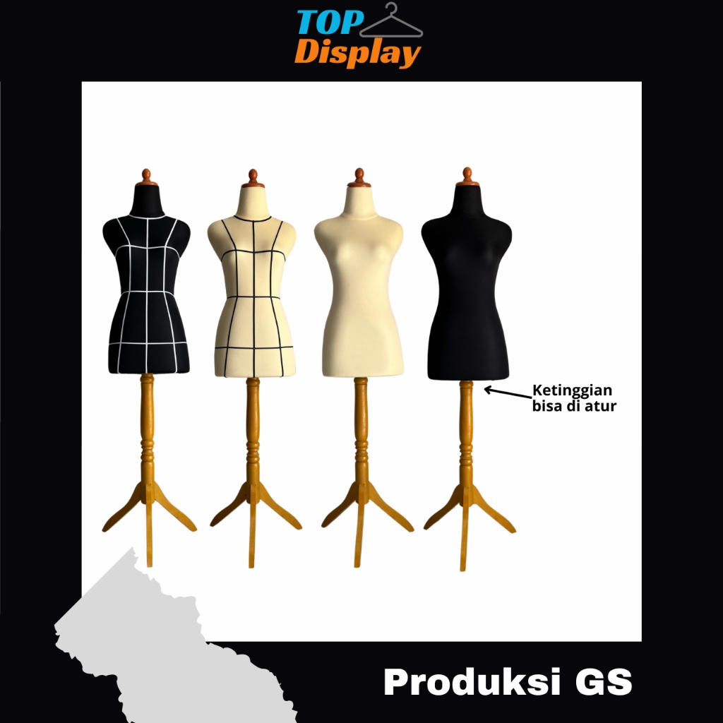 Jual DM CEWEK KREM KAKI KAYU MANEKIN KAIN KREM PATUNG DISPLAY | Shopee ...