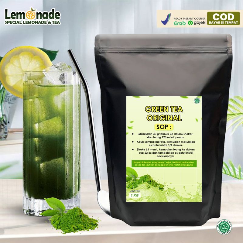 Jual LEMONADEOFFICIAL - Green Tea Original Teh Hijau 1KG Bubuk Minuman ...