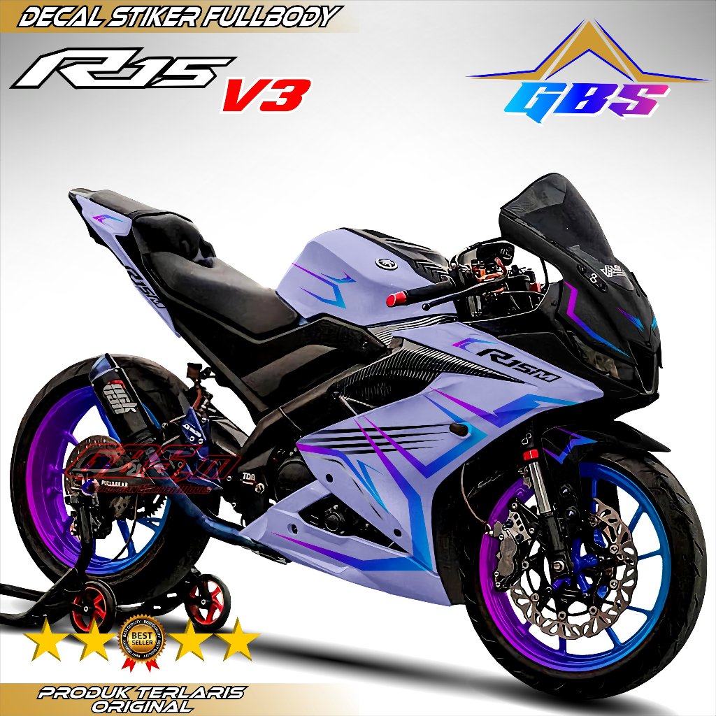 Jual Terbaru - Decal R15 V3 Fullbody Stiker Motor R15 V3 Full body ...