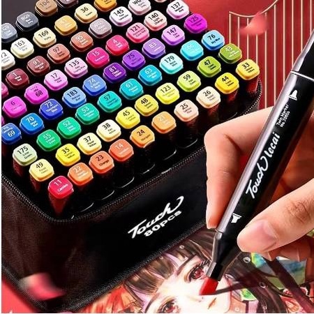 Jual PROMO TODDI SPIDOL WARNA WARNI 1 SET Sketch Marker 2 Tip Touch ...