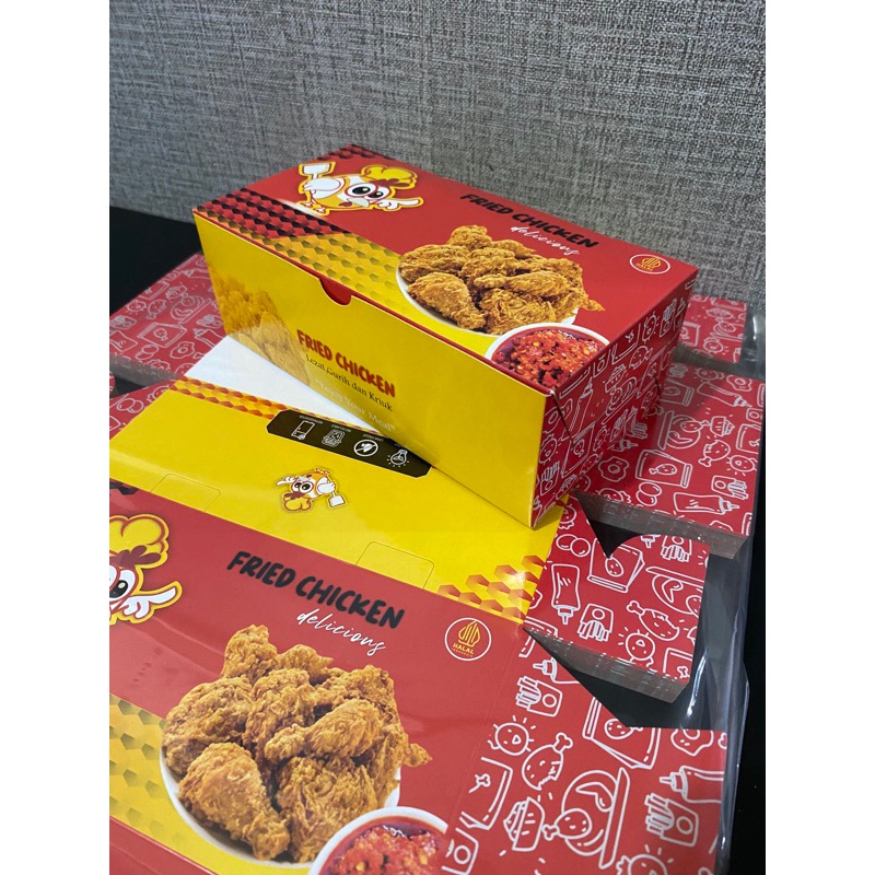 Jual Paper Box KFC Fried Chicken isi 4pcs Kertas Kemasan Makanan Ayam ...