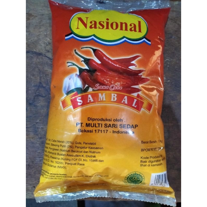 Jual Saus Sambal Nasional 1kg | Shopee Indonesia