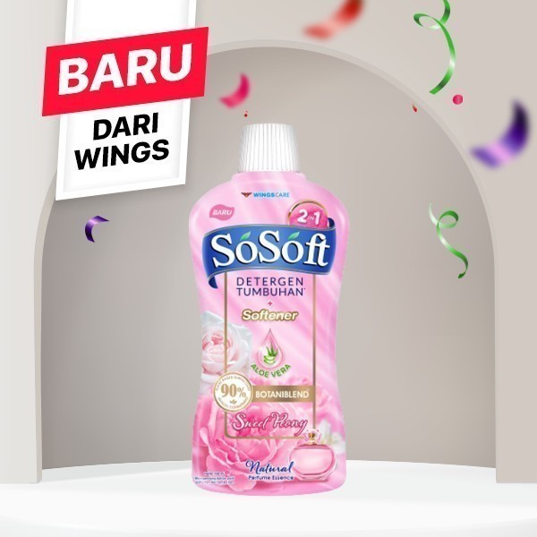 Jual SoSoft Detergen Cair 700ml Sweet Peony | Shopee Indonesia