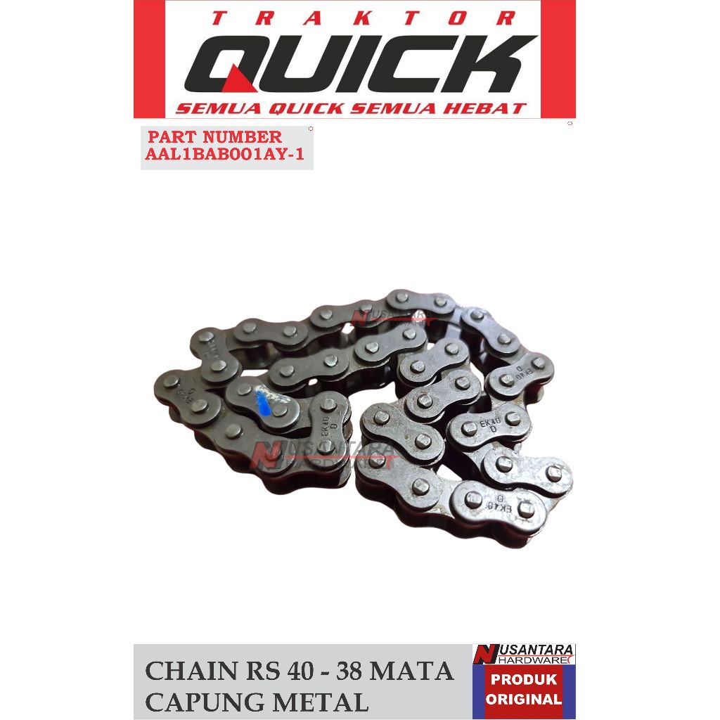 Jual chain rs 40 traktor capung metal,rantai traktor capung metal rs 40 ...