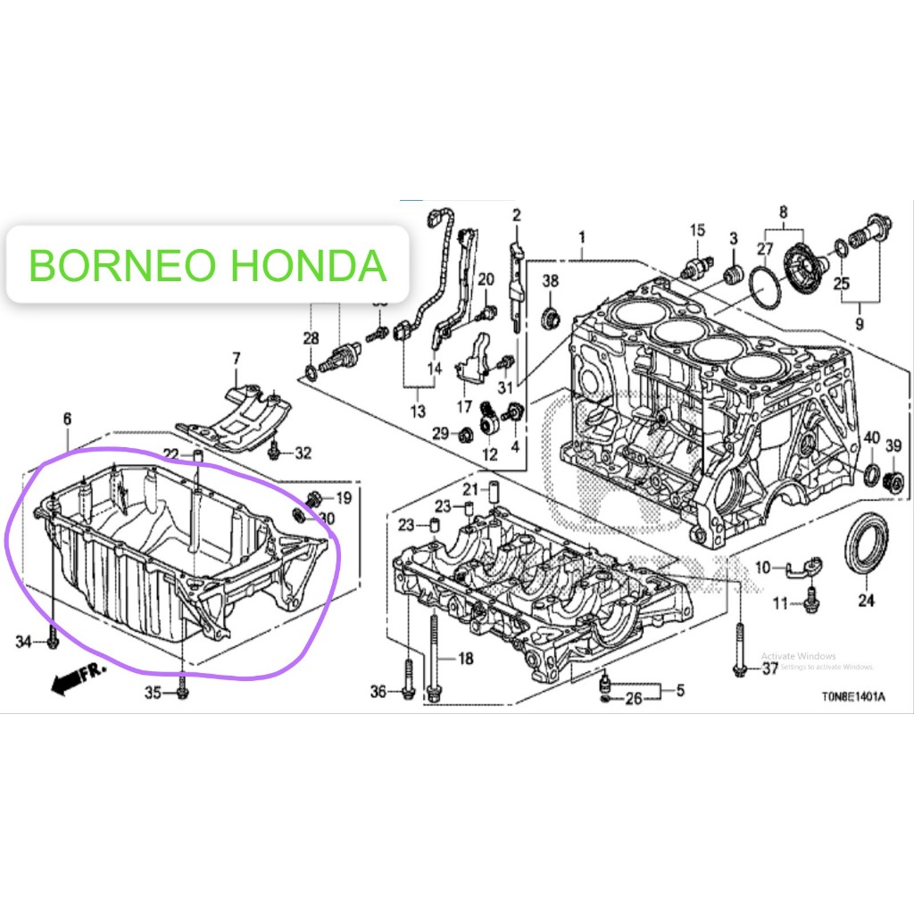 Jual BAK OLI MESIN PAN CARTER OIL CYLINDER BLOCK BLOK MOBIL HONDA CRV ...