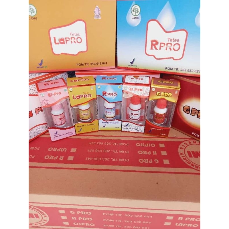 Jual Grosir Paket 10 botol boleh campur Jamu Tetes H PRO G Pro La Pro R ...